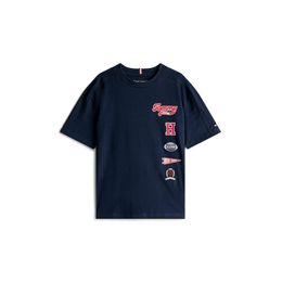 Tommy Hilfiger T-Shirt 'Varsity Multi-Badge' Jungen Gr&ouml;&szlig;e 74 navy / rot / wei&szlig;
