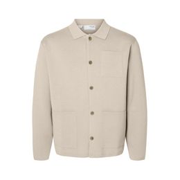 Selected Strickjacke 'SLHMIKE' Herren Gr&ouml;&szlig;e M creme