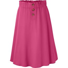 Damen Schlupfrock mit R&uuml;schen fuchsia, Gr&ouml;&szlig;e 48