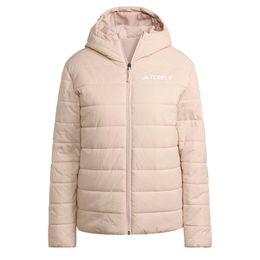 adidas terrex Outdoorjacke 'Essentials' Damen Gr&ouml;&szlig;e M/L taupe / wei&szlig; Winterjacke