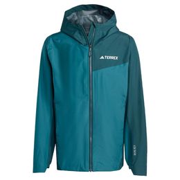 adidas terrex Outdoorjacke 'Multi' Herren Größe XS petrol / dunkelgrün / weiß