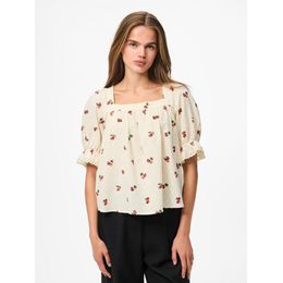 Pieces Bluse 'PCThea' Damen Gr&ouml;&szlig;e L creme / gr&uuml;n / rot