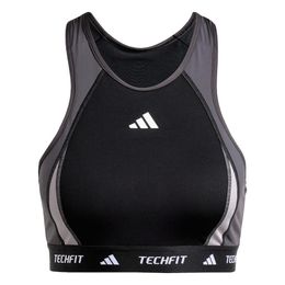 adidas Performance Sports Bra 'TECHFIT Medium-Support High-Neck Colorblock' female Black size S