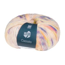 Cassata von Lana Grossa, Pfirsich/Blau/Gelb/Orange/Flieder, aus Schurwolle