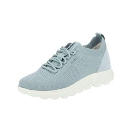 Sneaker Geox "Geox Sneaker Leder/Textil", Damen, Gr. 37, blau (hellblau), Leder, Textil, Casual, Schuhe