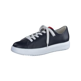 Sneaker Paul Green "Paul Green Sneaker Glattleder", Damen, Gr. 38,5, blau (dunkelblau), Glattleder, Schuhe Sneaker