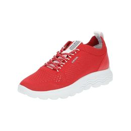 Sneaker Geox "Geox Sneaker Leder/Textil", Damen, Gr. 38, rot, Leder, Textil, Schuhe
