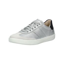 Sneaker Legero "Legero Sneaker Leder", Damen, Gr. 38,5, silber, Leder, Schuhe Sneaker