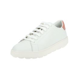 Sneaker Geox "Geox Sneaker Leder/Synthetik", Damen, Gr. 36, rosa (wei&szlig;, rosa), Leder, Synthetik, Schuhe Sneaker