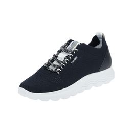 Sneaker Geox "Geox Sneaker Leder/Textil", Damen, Gr. 36, blau (navy), Leder, Textil, Casual, Schuhe