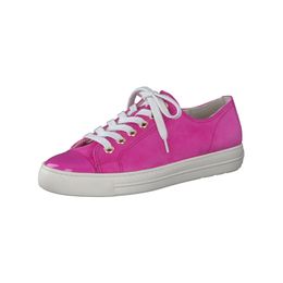 Sneaker Paul Green "Paul Green Sneaker Leder", Damen, Gr. 38,5, pink, Leder, Schuhe Sneaker