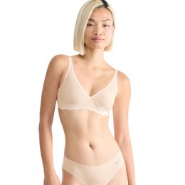 Soft-BH Sloggi "ZERO Microfibre 2.0", Damen, Gr. XS, N-Gr, braun (walnuss), Obermaterial: 76% Polyamid, 24% Elasthan, unifarben, Modisch, BHs, nahtlos, mittlerer Halt, Microfaser, weich