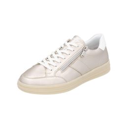 Sneaker Remonte "Remonte Sneaker Leder", Damen, Gr. 37, gold, Leder, Schuhe Sneaker
