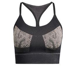 adidas by Stella McCartney Sport-BH 'Seamless Yoga' Damen Größe XXXS/XXS beige / schwarz