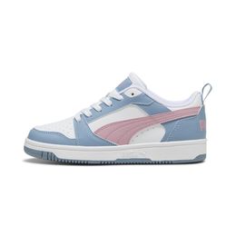 Puma Sneaker 'Rebound V6' Jungen Gr&ouml;&szlig;e 35.5 hellblau / altrosa / wei&szlig;