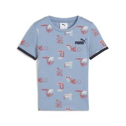 Puma T-Shirt 'Little Runners' Jungen Gr&ouml;&szlig;e 116 opal / dunkelblau / rot / wei&szlig;