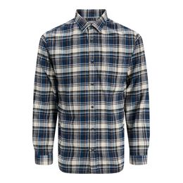 Jack & Jones JACK & JONES Hemd 'JJJames' Herren Größe S blau / braun / weiß