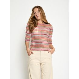 Sel by peppercorn Peppercorn Pullover 'Bika' Damen Gr&ouml;&szlig;e XXL gr&uuml;n / lila / pink / wei&szlig;