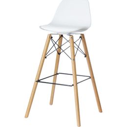 meet Barhocker STEELWOOD, mit Sitzkissen, VE 2 Stück, weiß