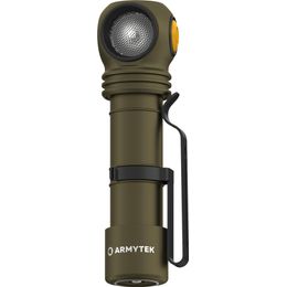 Armytek Wizard C2 Pro Magnet USB Multifunktionstaschenlampe mit Anzeige von Temperatur / Ladezustand / Status olive - Stirnlampen