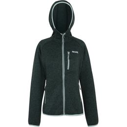 Regatta Newhill Damenfleecejacke mit Kapuze dunkelgr&uuml;n 46 - Damenjacken
