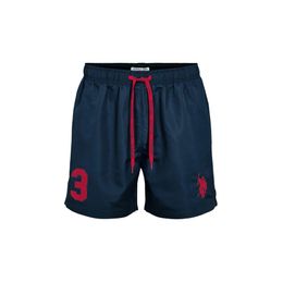 U.S. Polo Assn. Badeshorts 'UMALEXANDER' Herren Gr&ouml;&szlig;e XXL saphir / weinrot