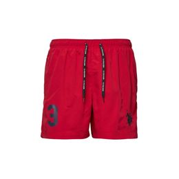 U.S. Polo Assn. Badeshorts 'UMALEXANDER' Herren Gr&ouml;&szlig;e M marine / rot