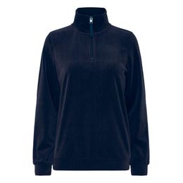 oxmo Longsweatshirt ' OXEBBA HALFZIP ' Damen Gr&ouml;&szlig;e XXL blau