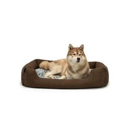 Lionto Hundebett mit Wendekissen meliert L