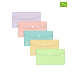 Oxford 5er-Set: Brieftaschen in Bunt - DIN lang - 16% | Buero-schulbedarf