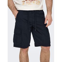 Only & Sons ONLY & SONS Cargoshorts in Dunkelblau - 45% | Gr&ouml;&szlig;e L | Herren-plussize