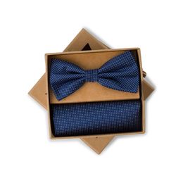 Finshley & Harding Finshley & Harding London Fliege und Einstecktuch in indigo - 0001 | Gr.: onesize