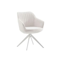B&D Home Drehstuhl ARVIT in Cremeweiß - (B)58 x (H)81 x (T)61 cm | Gr.: onesize