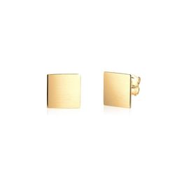 Elli Ohrringe 925 Sterling Silber Geo, Viereck in Gold | Gr.: onesize