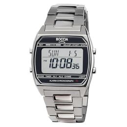 Boccia Digital Armband-Uhr Titan Grau Silber | Gr.: onesize