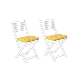 Beliani 2er-Set Auflagen FIJI in Gelb | Gr.: onesize