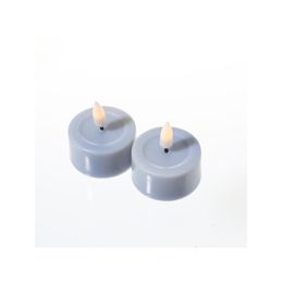 Deluxe Homeart 2x LED Teelichter Mia flackernd mit Batterien D: 4,1cm in hellblau | Gr.: onesize