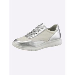 Heine Sneaker in silberfarben-wei&szlig; | Gr.: 36