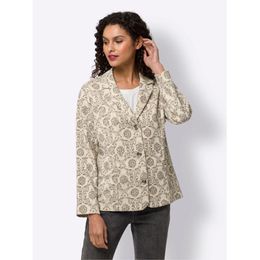 Heine Jersey-Blazer in sand-dunkeltaupe-bedruckt | Gr.: 38