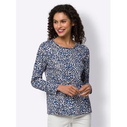 Heine Druck-Shirt in champagner-taubenblau-bedruckt | Gr.: 48
