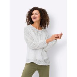 Heine Langarm-Bluse in ecru | Gr.: 40