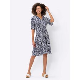 Heine Druck-Kleid in marine-ecru-bedruckt | Gr.: 44