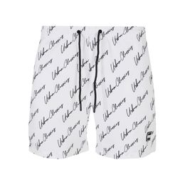 Urban Classics Badeshorts in whitescriptlogo | Gr.: 4XL