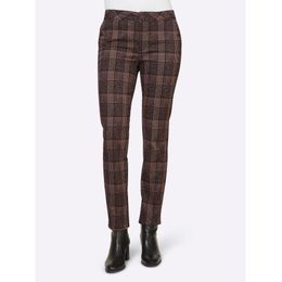 Heine Jeans in braun-schwarz-kariert | Gr.: 36