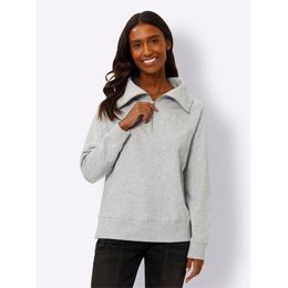 Heine Sweatshirt in hellgrau-meliert | Gr.: 46