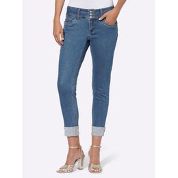 Heine Push-up-Jeans in blue-bleached | Gr.: 46