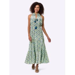 Heine Druckkleid in blaugrün-gelb-bedruckt | Gr.: 50
