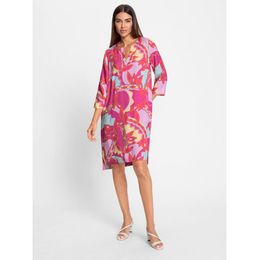 Heine Druck-Kleid in orange-fuchsia-bedruckt | Gr.: 48