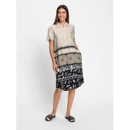 Heine Druck-Kleid in ecru-beige-bedruckt | Gr.: 42