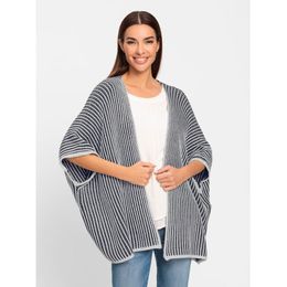 Heine Strickjacke in marine-ecru-gestreift | Gr.: 36-38